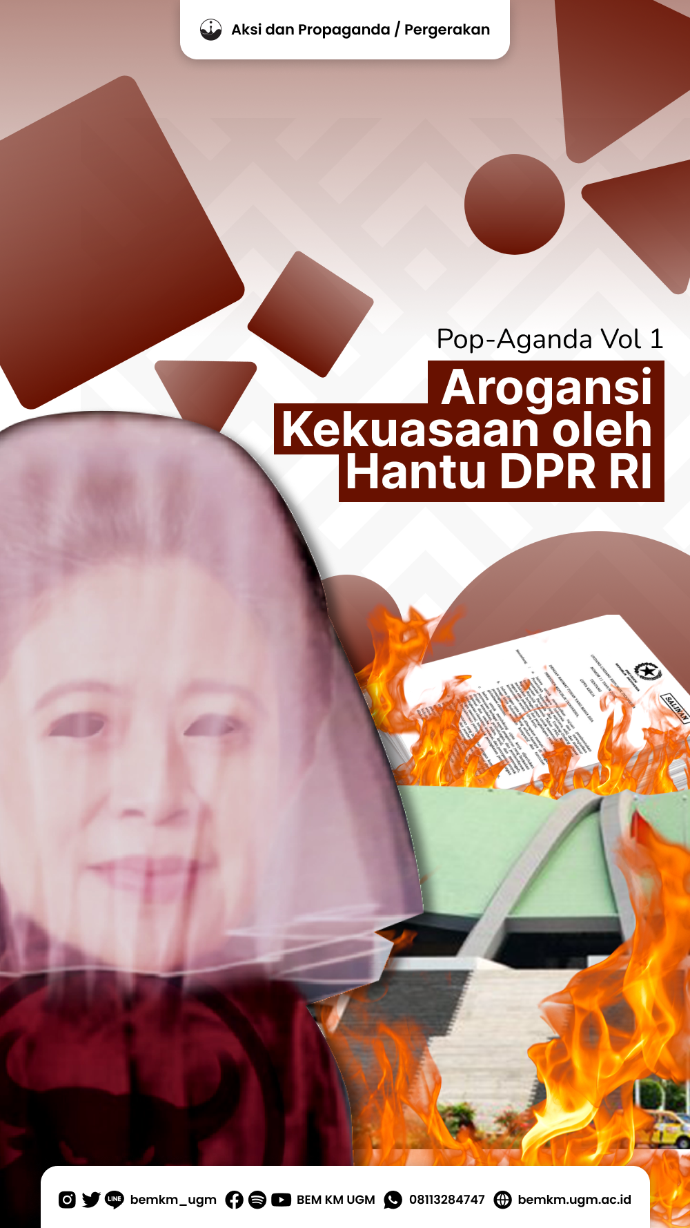 pop-aganda#1: arogansi kekuasaan oleh hantu dpr ri – BEM KM UGM 2025